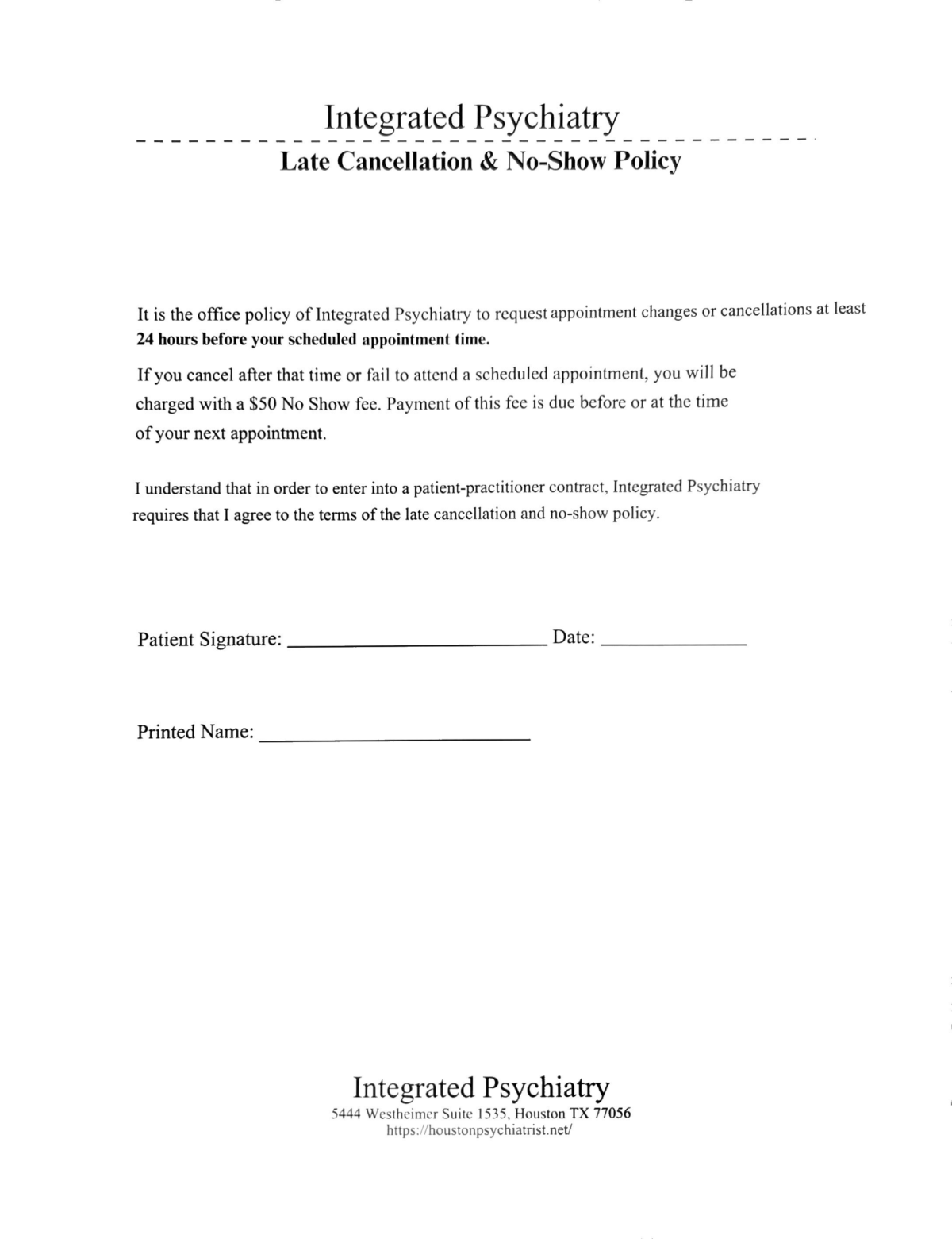 Forms – Integrated Psychiatry